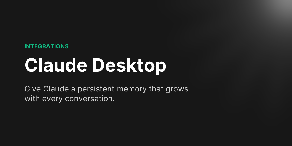 Claude Desktop - Basic Memory