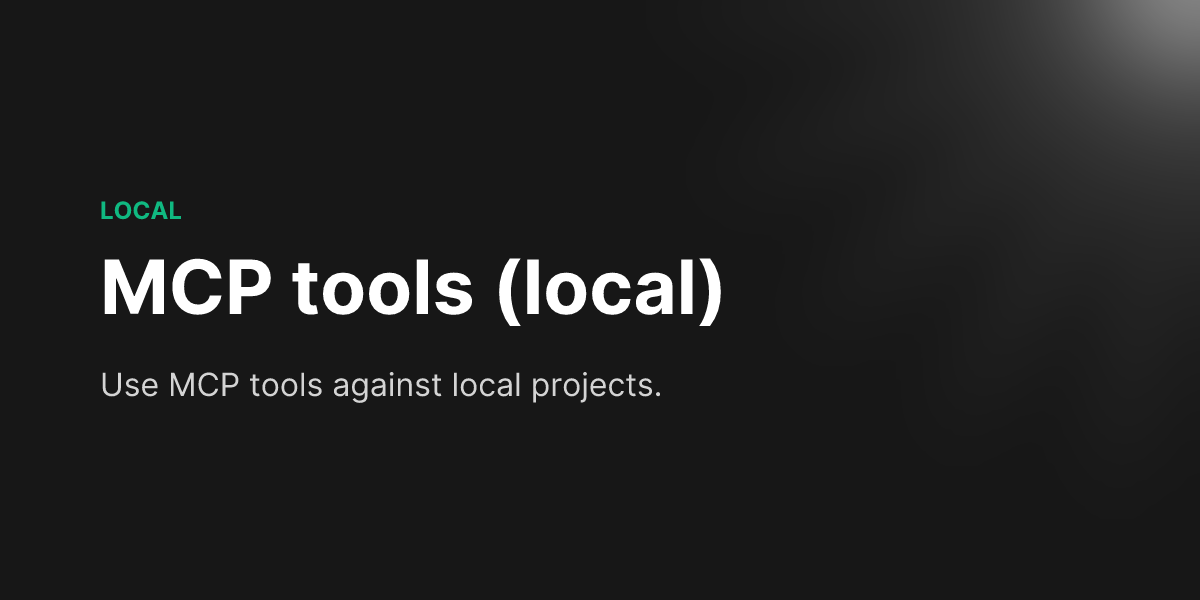 MCP tools (local) - Basic Memory