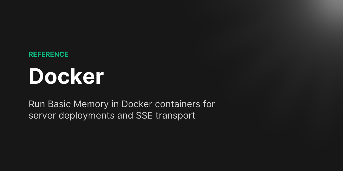 Docker - Basic Memory